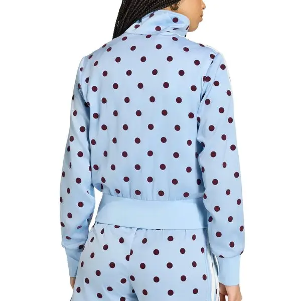 Adidas Satin Polka Dots Track Jacket - Clear Sky