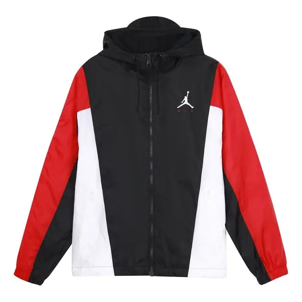 JORDAN Colorblock Hooded Woven Jacket - Multi-color