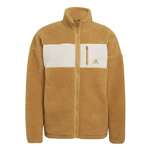 Adidas Logo Casual Splicing Stand Collar Sports Jacket - Default Color