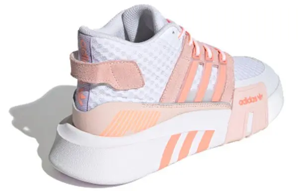 Adidas Originals Eqt Bask Adv V2 High-top Sneakers - White/pink