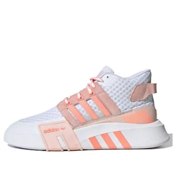 Adidas Originals Eqt Bask Adv V2 High-top Sneakers - White/pink