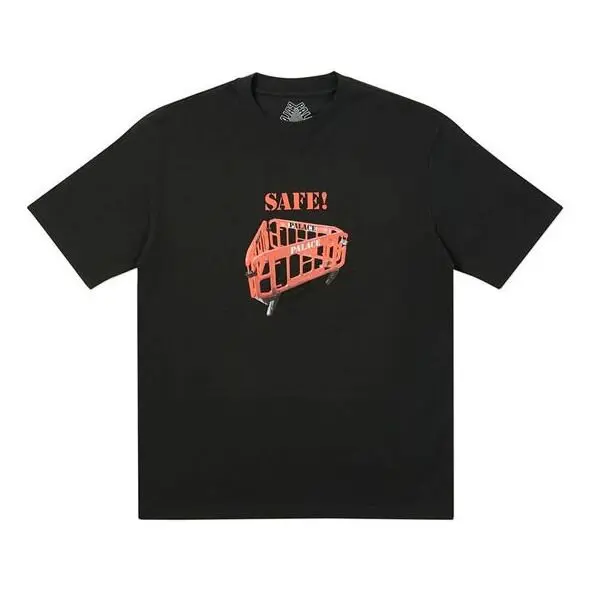PALACE Safe!" Graphic Print Short Sleeve T-shirt - Black