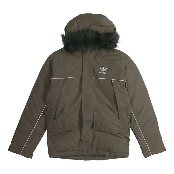 Adidas Originals Hooded Down Parka - Brown