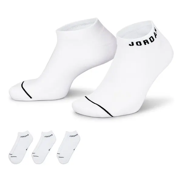 JORDAN Everyday No-show Socks - White