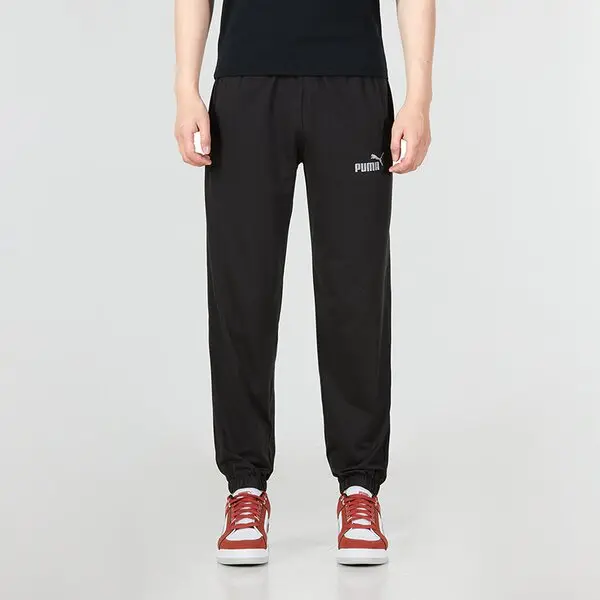 PUMA Logo Straight Fit Trackpants