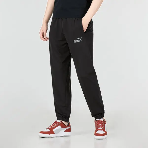 PUMA Logo Straight Fit Trackpants