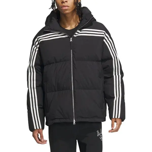 Adidas Originals Down Puffer Jacket With Stripes