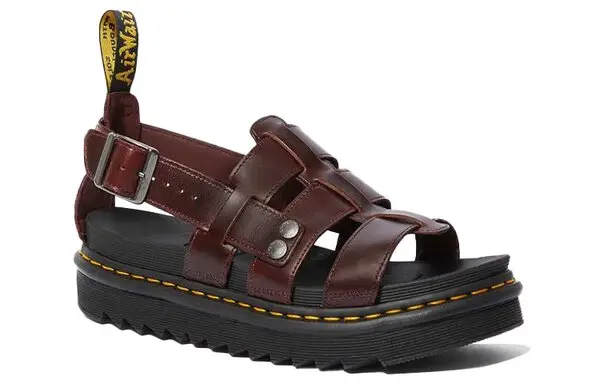 Dr. Martens Terry Leather Sandals - Redbrown