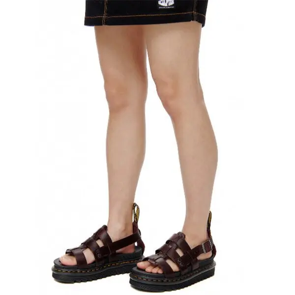 Dr. Martens Terry Leather Sandals - Redbrown