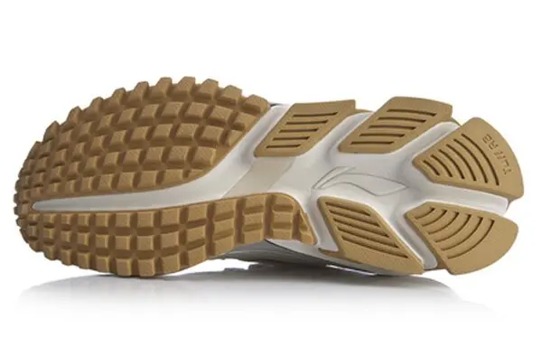 LI-NING Bull "cloudy White" Athletic Sneakers - White/brown