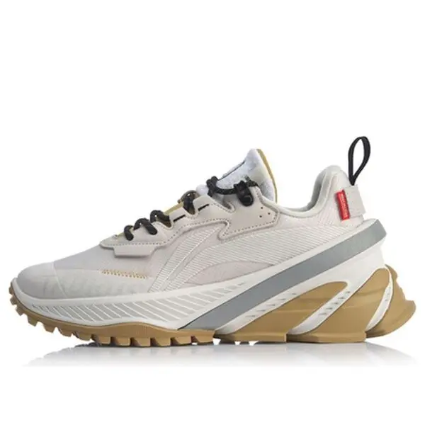 LI-NING Bull "cloudy White" Athletic Sneakers - White/brown