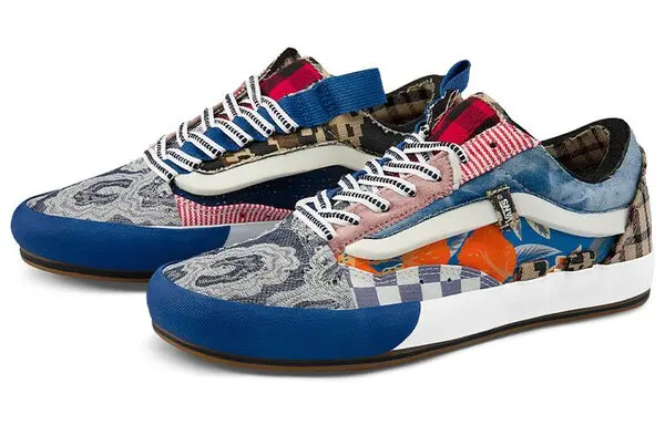 VANS Old Skool Cap Patchwork Sneakers - Blue