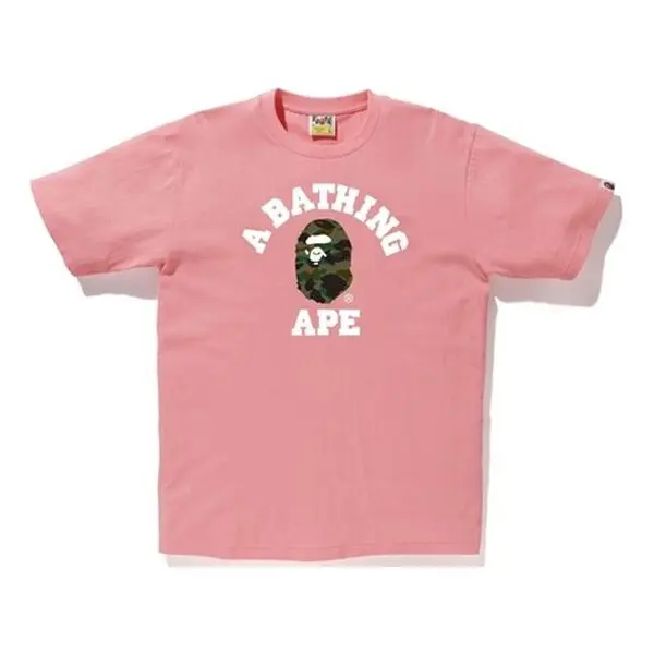 A BATHING APE 1st Camo Ape Head T-shirt - Pink