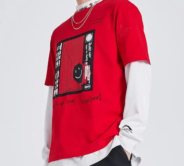 LI-NING Cf Earth Short Sleeve Couple Style Chicago Bulls