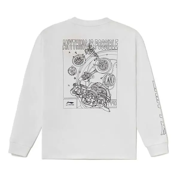 LI-NING Graphic Print Long Sleeve T-shirt