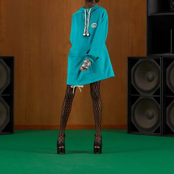 Gucci Neoprene Hooded Dress