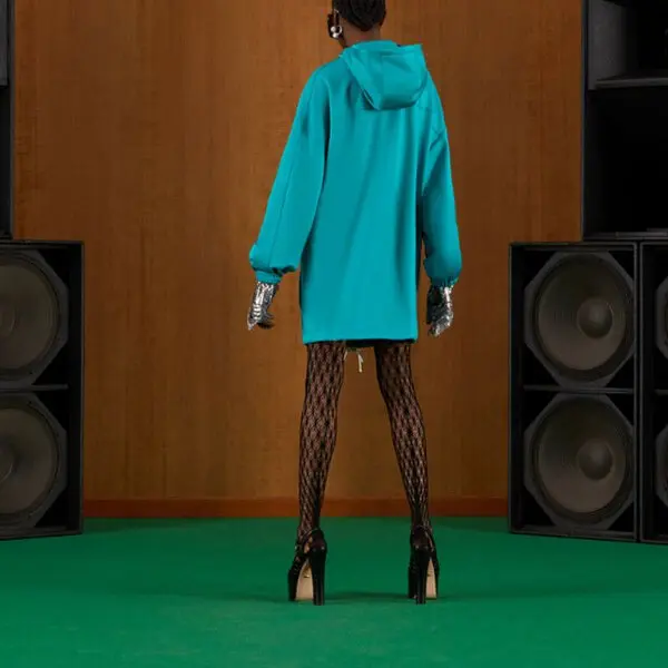 Gucci Neoprene Hooded Dress