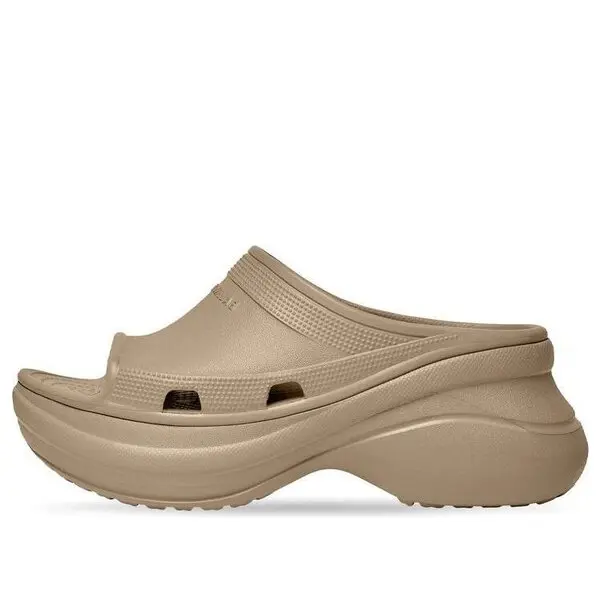 Balenciaga X Crocs Pool Slide Sandals - Beige