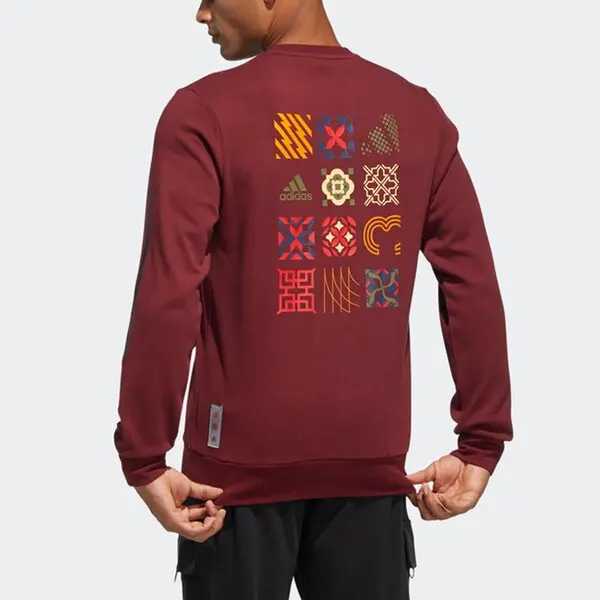 Adidas Crewneck Pullover With Graphic Detailing