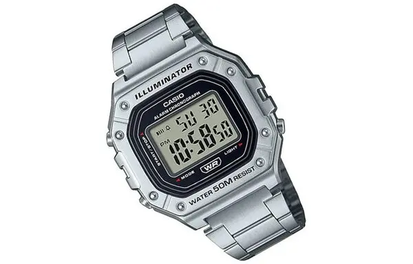 Casio Digital Multi-function Watch With Stainless Steel Band