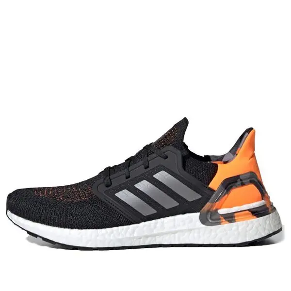 Adidas Ultraboost 20 Athletic Sneakers - Black/white/orange