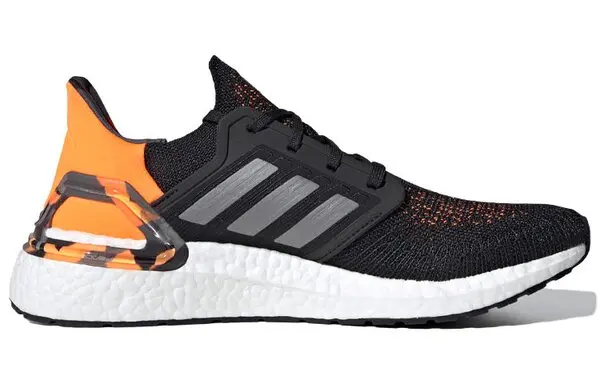 Adidas Ultraboost 20 Athletic Sneakers - Black/white/orange