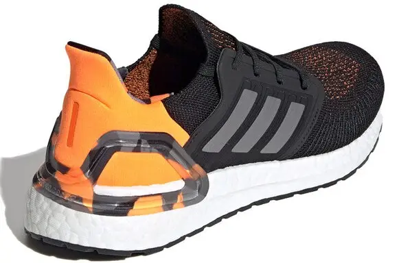 Adidas Ultraboost 20 Athletic Sneakers - Black/white/orange