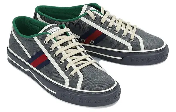 Gucci Tennis 1977 Off The Grid Low Top Sneakers - Grey/blue/red