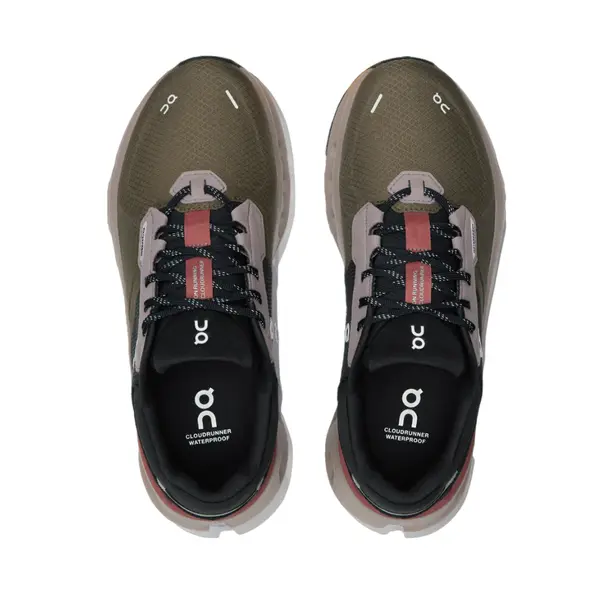 On Cloudrunner 2 Waterproof Athletic Shoes - Olive/mahogany