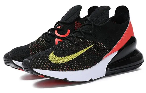 Nike Max 270 Flyknit Sneakers - Black/yellow/crimson