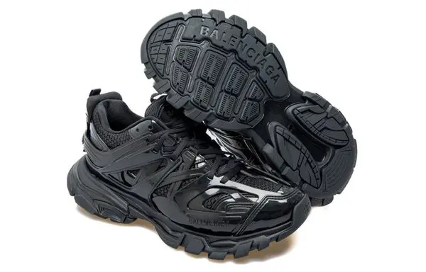 Balenciaga Track 1.0 Patent Sneakers - Black