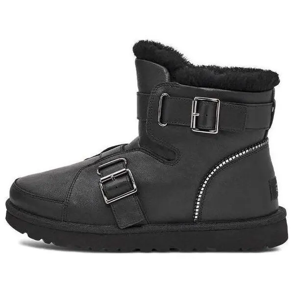 UGG Mini Buckle Short Boots - Black