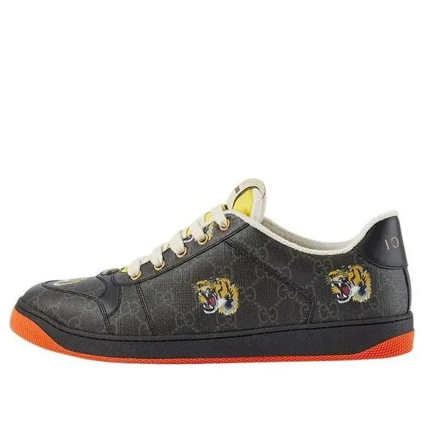 Gucci Tiger Print Sneakers - Black
