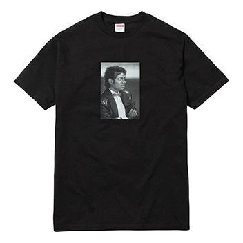 Supreme Ss17 Michael Jackson Tee Printing Short Sleeve - Black