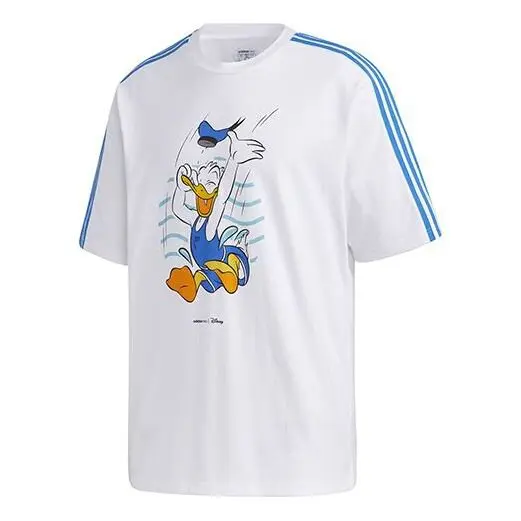 Adidas Neo Donald Duck Sports Short Sleeve White T-shirt - Black