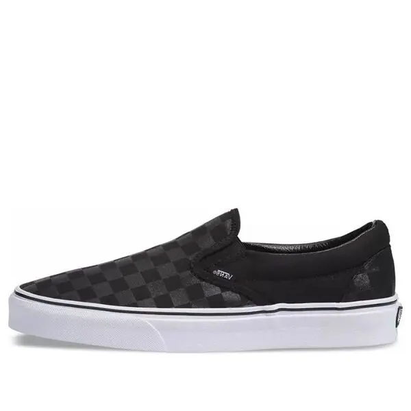 VANS Classic Slip-on Checkerboard Sneakers - Black