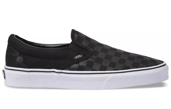 VANS Classic Slip-on Checkerboard Sneakers - Black