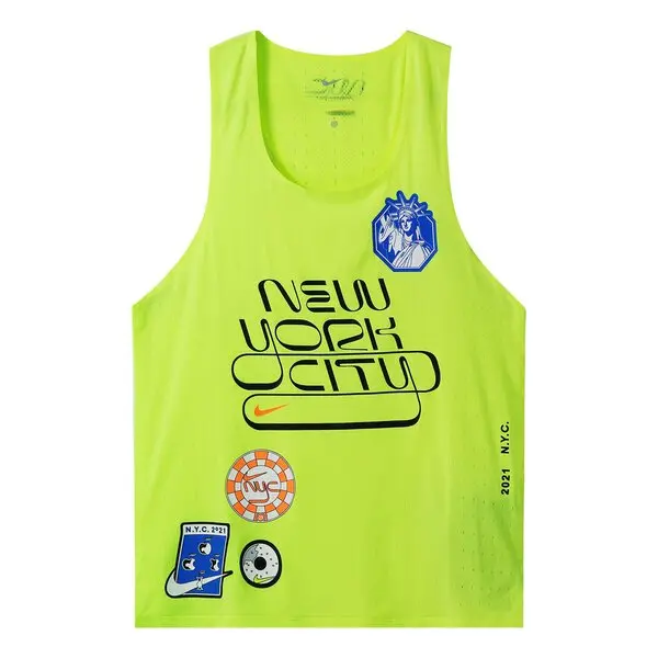 Nike Dri-fit Adv Aeroswift Logo Badge Pattern Vest - Multi-color