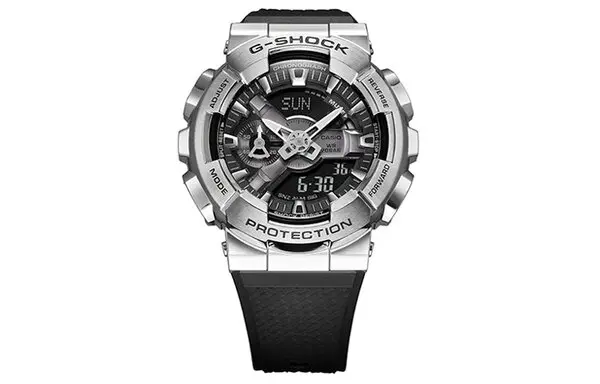 Casio G-shock Analog-digital Watch With Silver Accents - Black