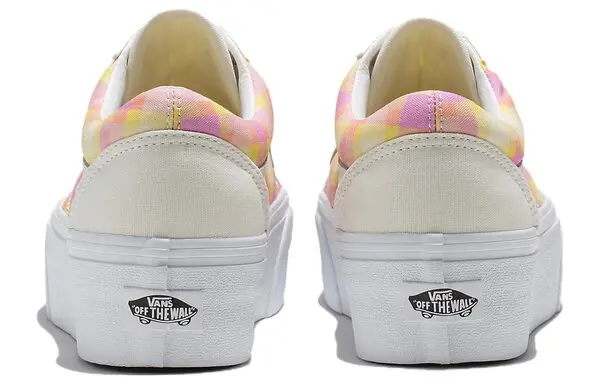 VANS Old Skool Stackform Pastel Picnic Sneakers - Pink Plaid