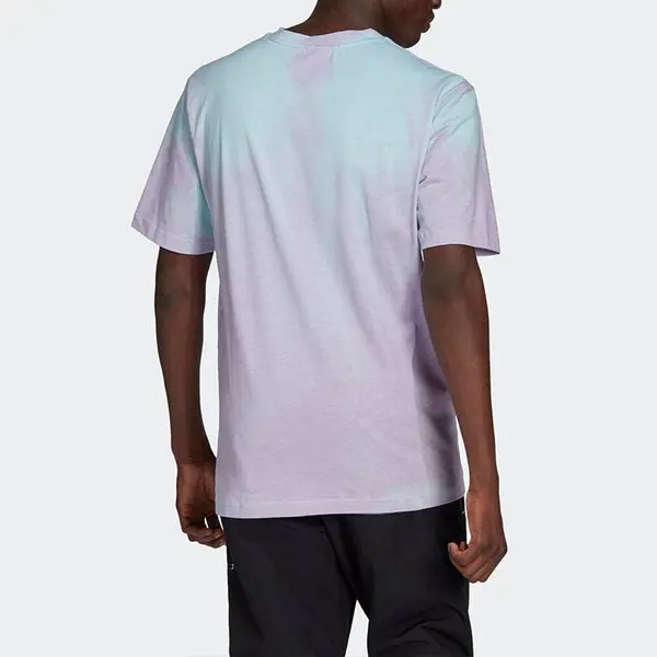 Adidas Originals Printing Round Neck Pullover Short Sleeve Purple