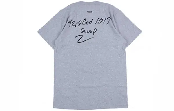 Supreme Fw16 Gucci Mane Tee Character Printing Short Sleeve Gray - Grey