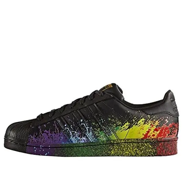Adidas Superstar Pride 'paint Splatter' Sneakers - Black