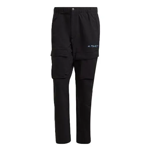Adidas Alphabet Zipper Sports Pants - Black