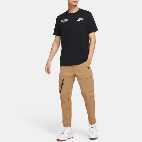 Nike Ss22 Logo Printing Round Neck Short Sleeve Black - Default Color
