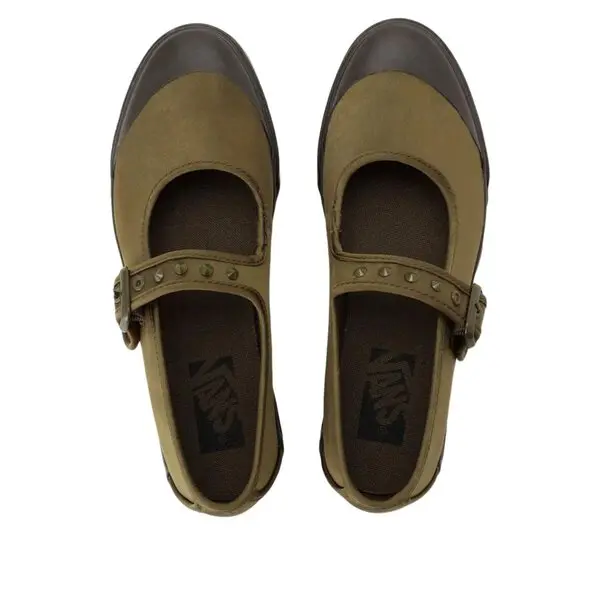 VANS Premium Mary Jane Low Pro Studded Flats - Studs Olive