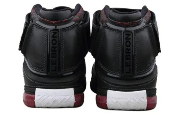 Nike Zoom Lebron 2 " Crimson" Retro Basketball Mid Tops - Black