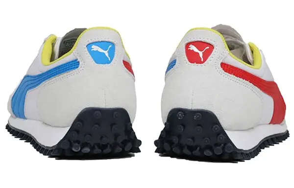 PUMA Fast Rider Low Top Athletic Sneakers - Red/blue/white
