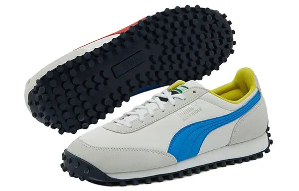 PUMA Fast Rider Low Top Athletic Sneakers - Red/blue/white