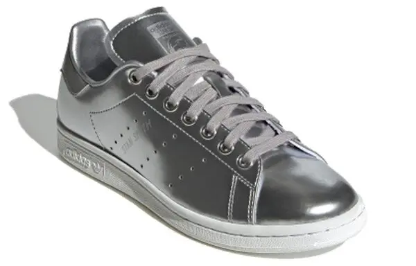 Adidas Stan Smith Metallic Leather Sneakers - Silver